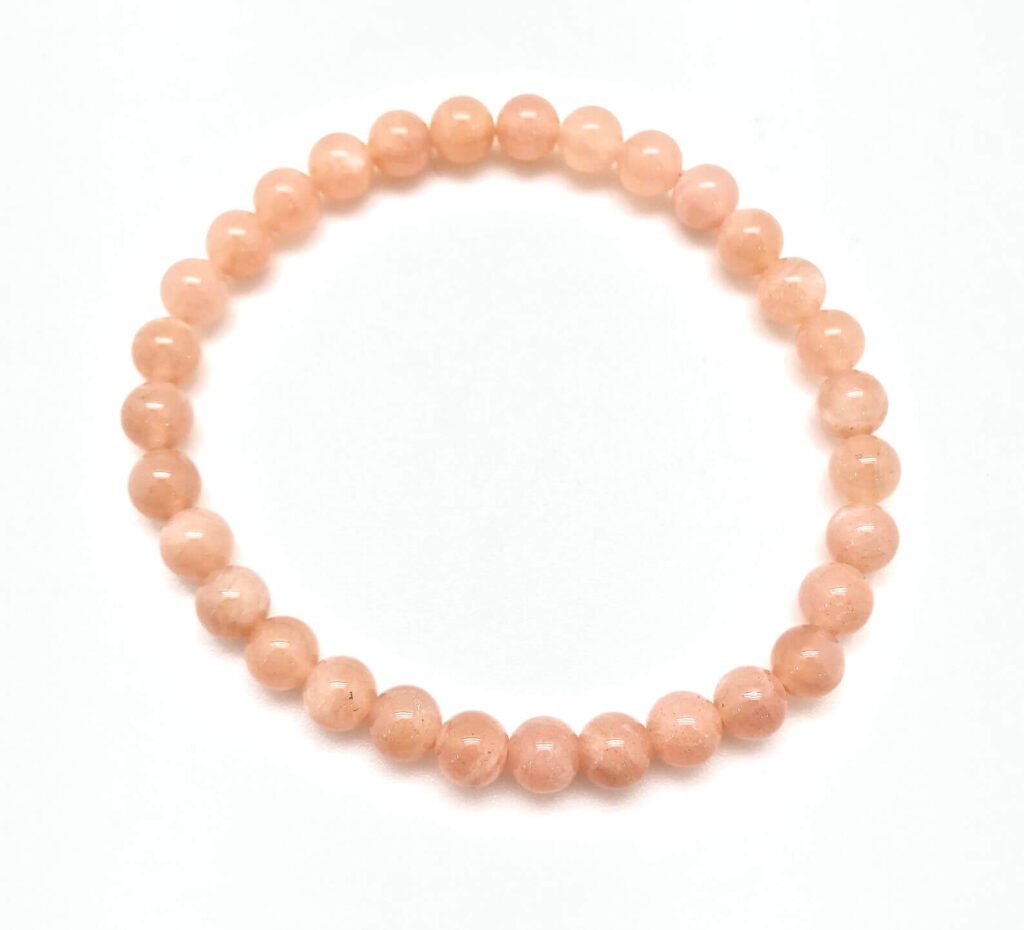 Shop Peach Moonstone Bead Bracelet • The Green Crystal