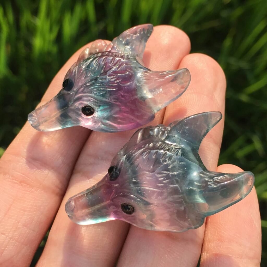 Shop Best Fluorite Wolf Pendant • The Green Crystal