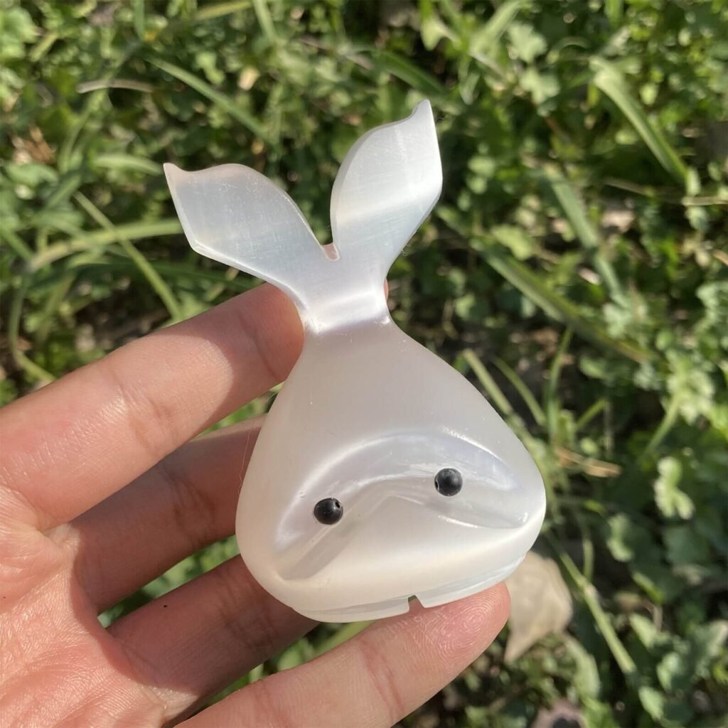 Shop Cute Selenite Rabbit Carvings • The Green Crystal