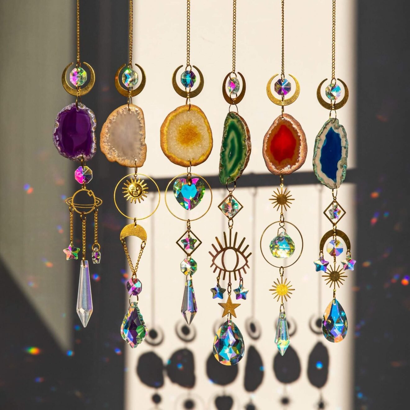 Hanging Crystal Suncatchers • The Green Crystal