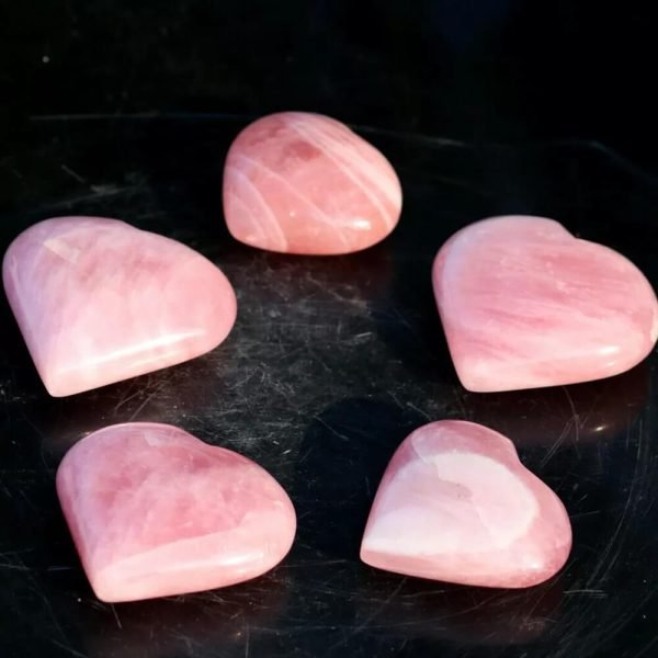 Pink Rose Quartz Heart • The Green Crystal
