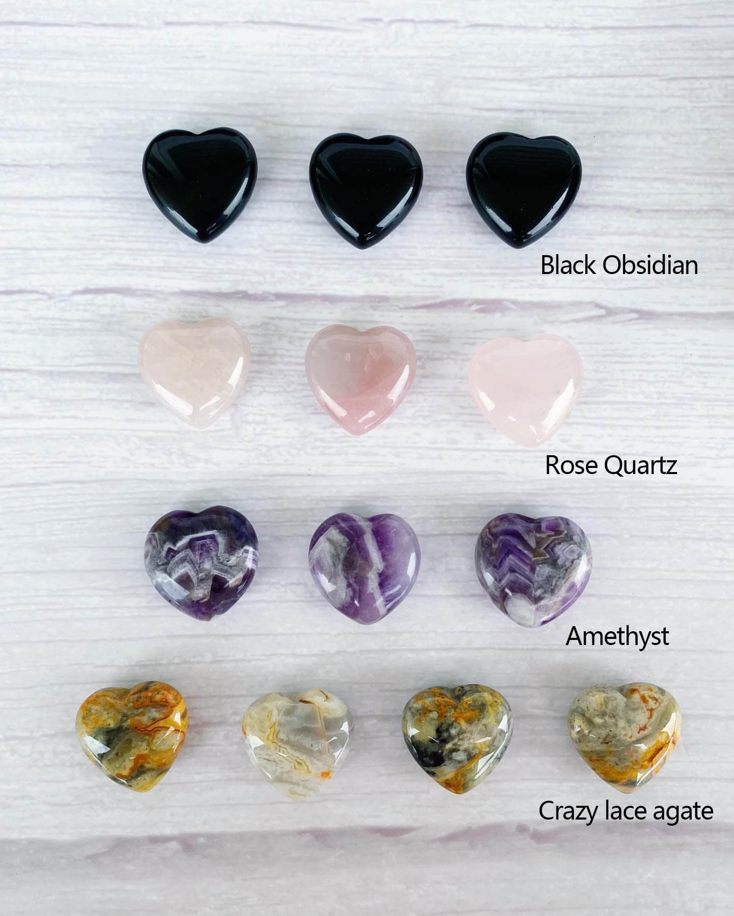 Mini Crystal Hearts Set • The Green Crystal
