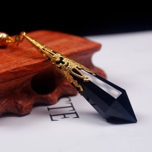 Black Obsidian Pendulum • The Green Crystal