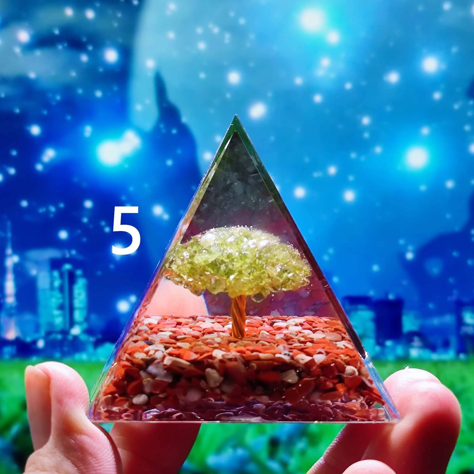 Tree of Life Orgone Pyramid • The Green Crystal
