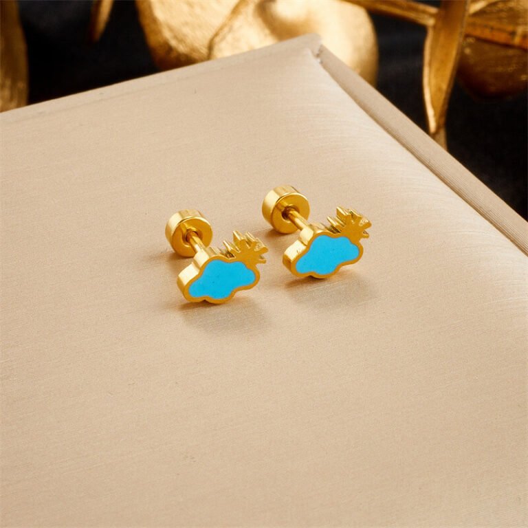 Cute Titanium Earrings • The Green Crystal