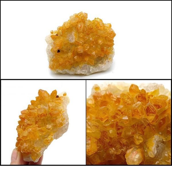 Raw Citrine Cluster • The Green Crystal